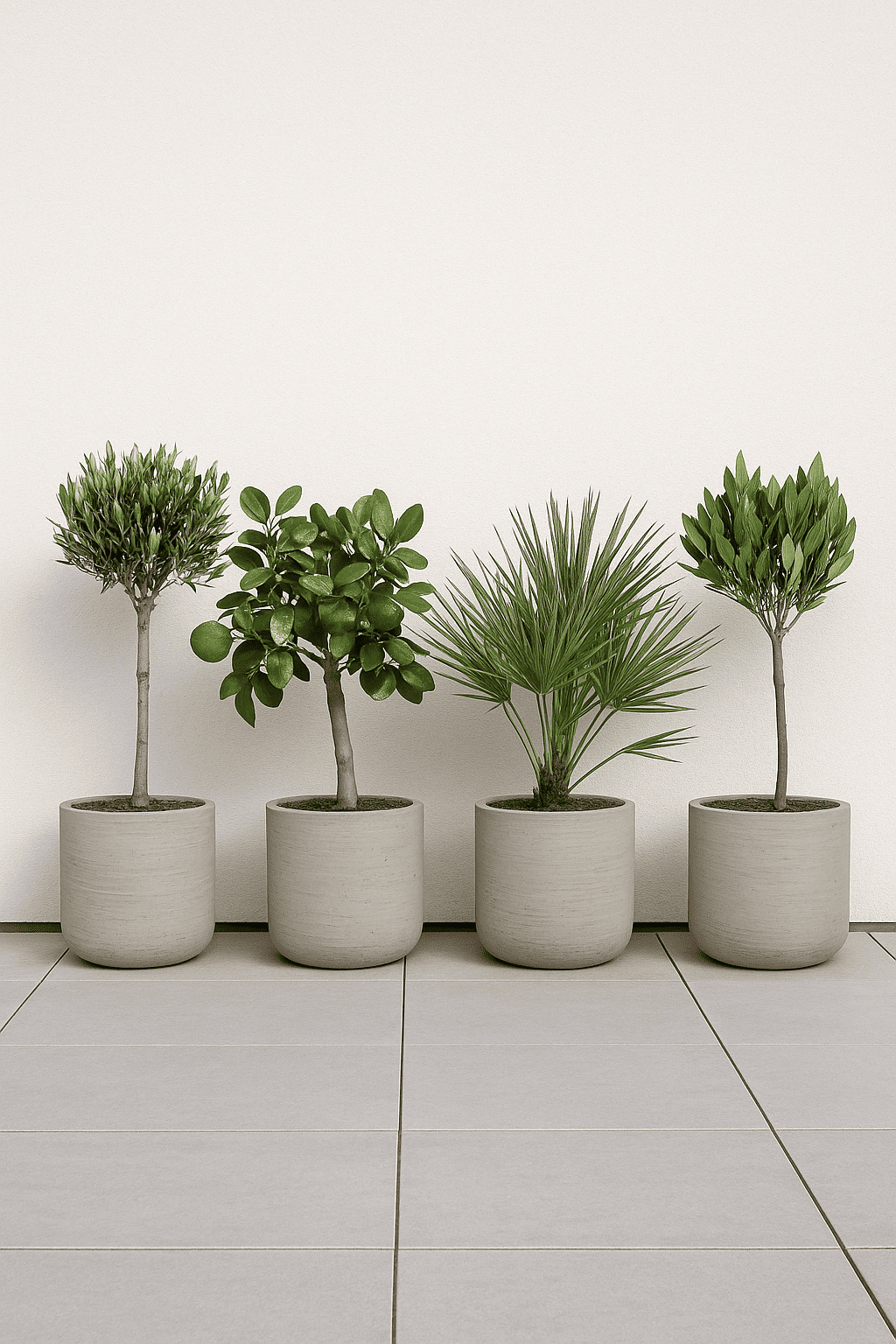 Charlie Grey Washed 4er Set - Blumentopf Set | Finestgreen